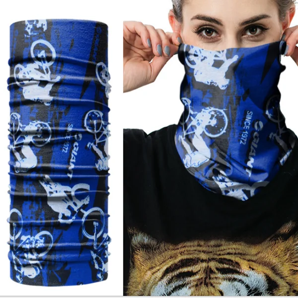 Custom Multifunction Half Face Mask Cycling Seamless Bike Bandana Mask ...
