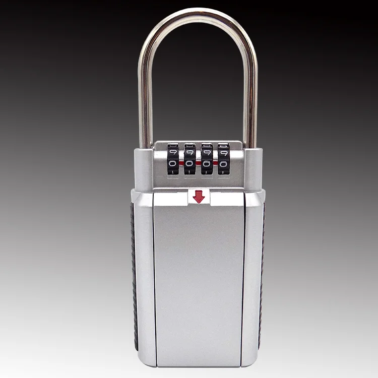 Outdoor Key Storage Safe Safety Lock Box Portable Box With Metal Hanger ...