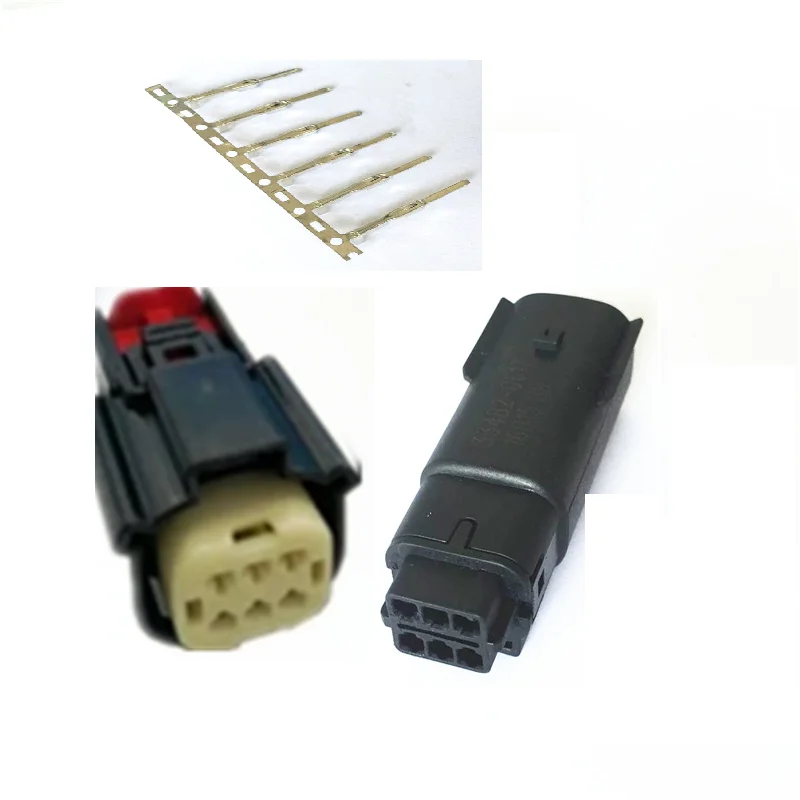 Molex 插头连接器 6 针路黑色外壳插头，用于延长线束 33472-0601 33482-0601 334720601 - Buy ...