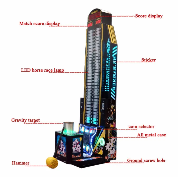 Qingfeng kids arcade ticket hit hammer game machine| Alibaba.com