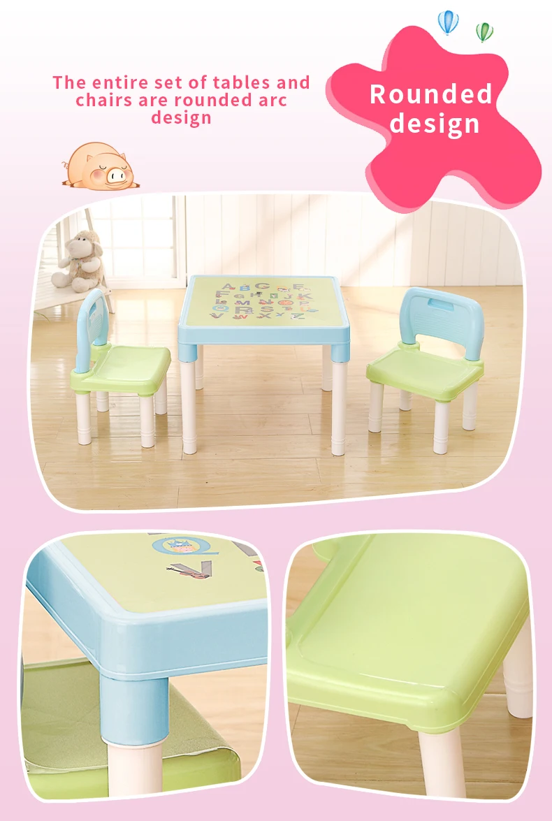 New Style Student Cute Pattern Playful Furniture Child Table And Chair ...