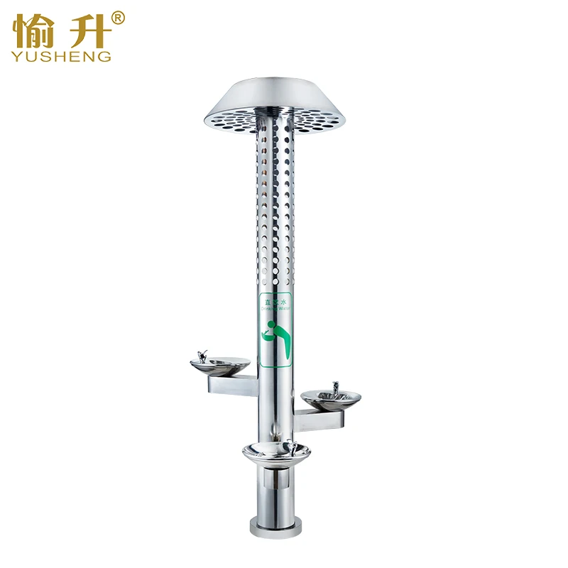 Stainless Steel Outdoor Modern Drinking Fountain 3 Tap Outdoor Water ...