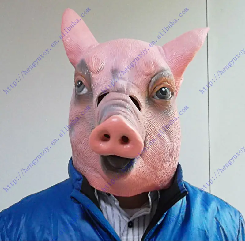 Accoutrements Pig Head Mask Bird Giant Lifesize Creepy Fun Halloween ...