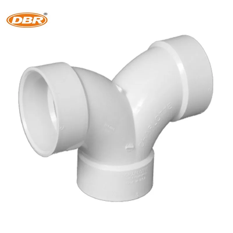 Plumbing Pipe 2" Double Branch Elbow 90 Degree Bend Pvc Dwv Fitting For ...