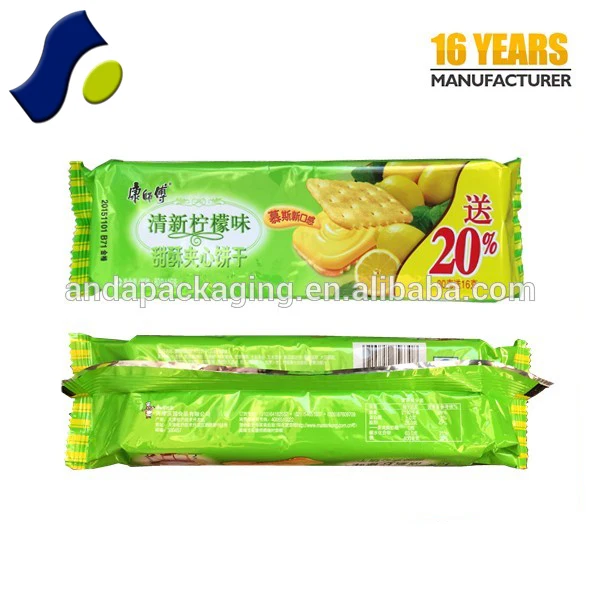 Crisp Packaging Bag/biscuit Wrapper/custom Printed Back Sealed Flat ...
