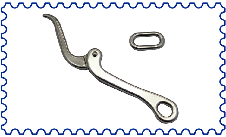 Stainless Steel Marine Quick Release Eye Folding Loop Pelican Hook