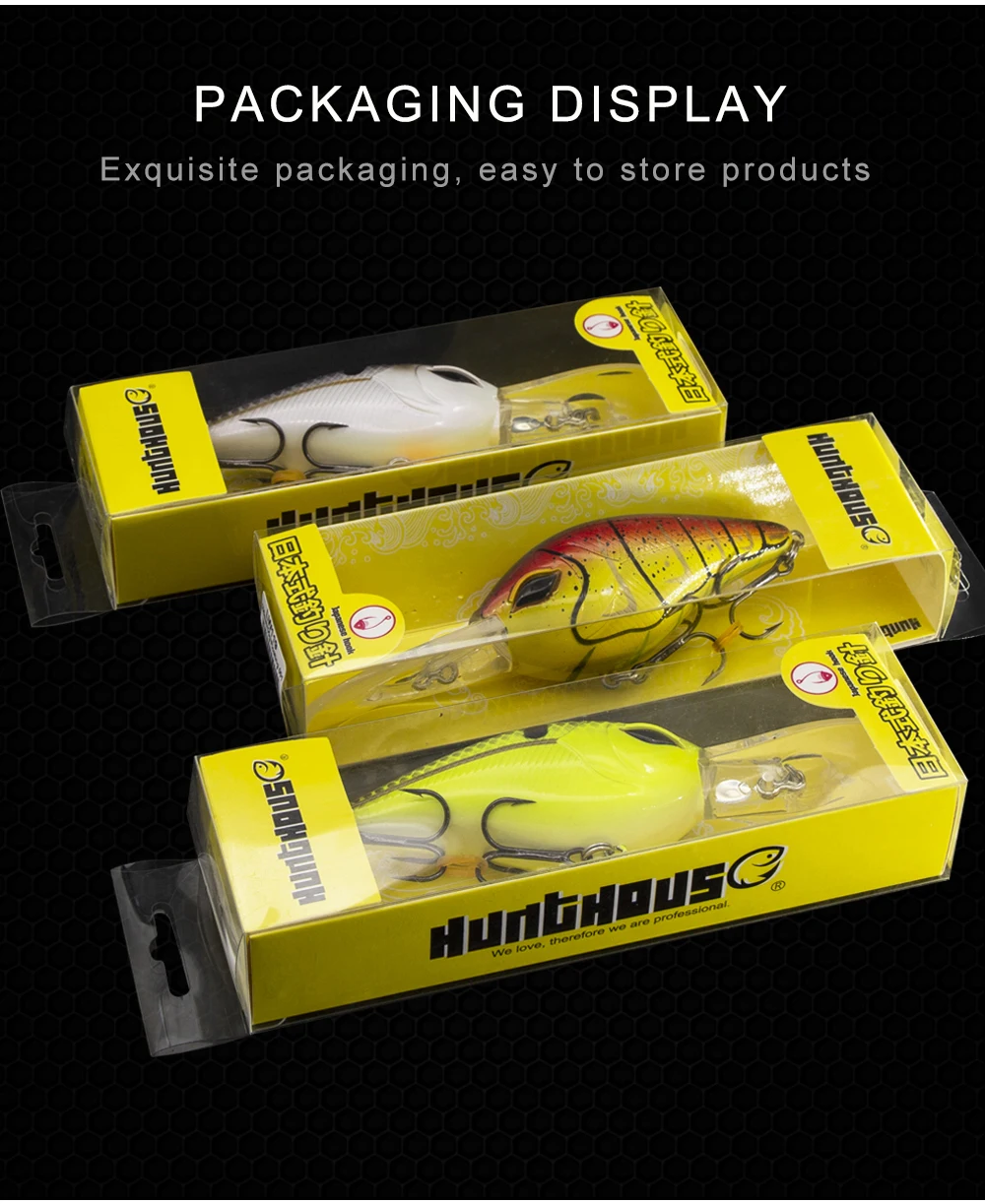 Hunthouse Japan 3d Eyes Fishing Lures Crankbait Fishing Lure 70mm ...