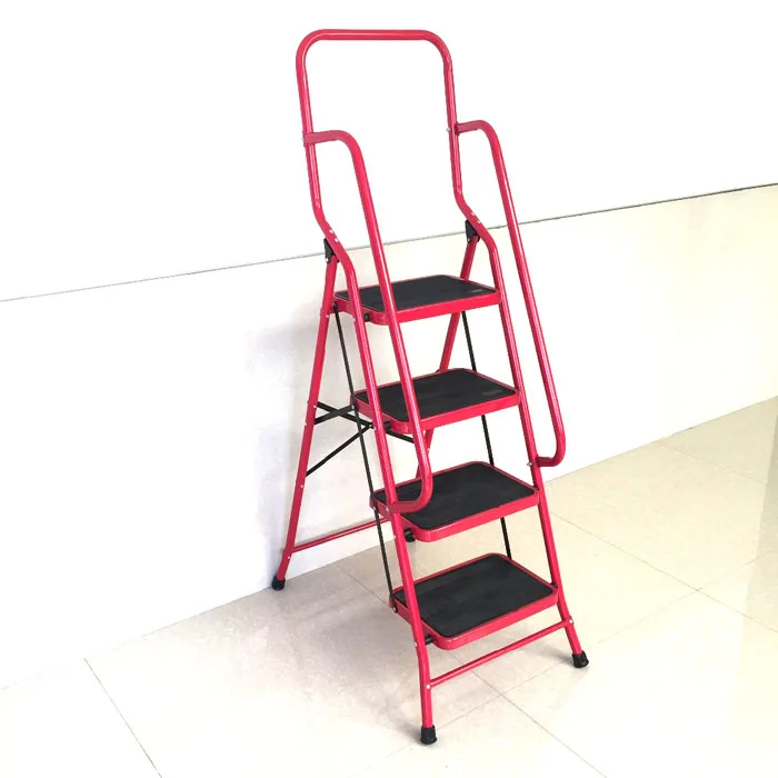 4 Tread Non Slip Safety Step Ladders With Hand Rails Free Tracked ...