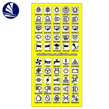 Style 12v 24v Auto/ Marine Led Rocker Switch Label Sticker For Boat ...