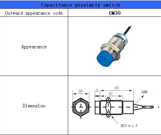 YUMO CM30-3010PC Capacitive Proximity Sensor - Reliable Detection