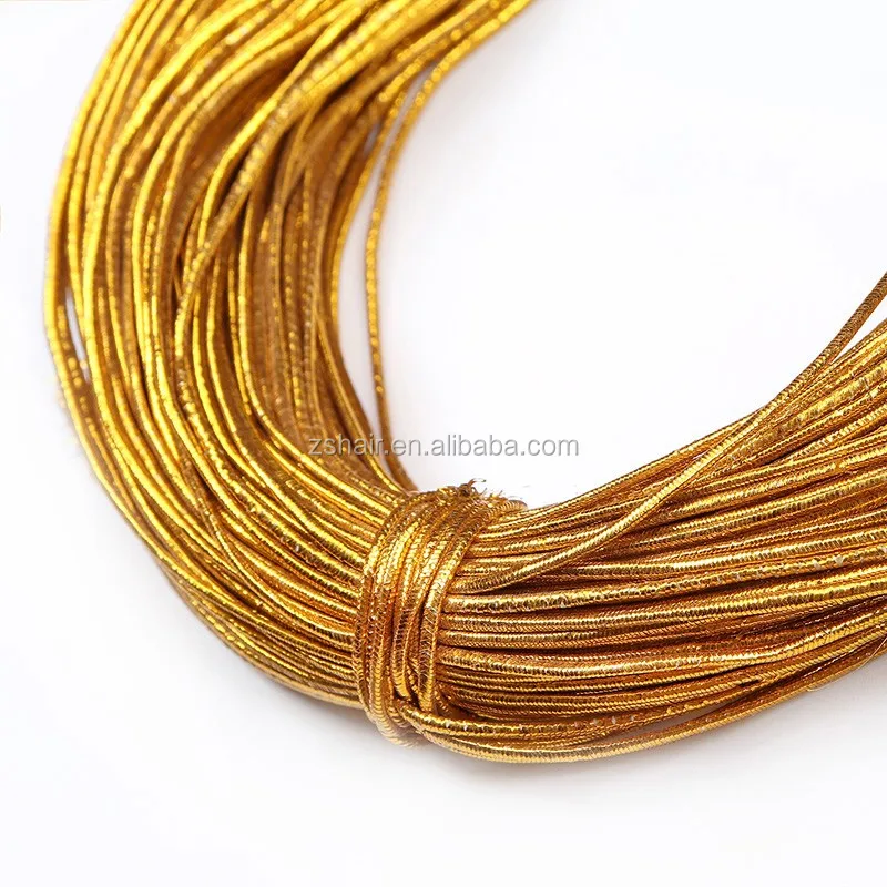 Zoesoul 5m/pc 1mm Gold String Metallic Cord Jewelry Thread Hair ...