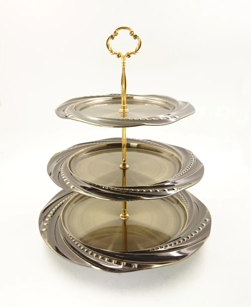 Torre Para Magdalenas Y Postres De 3 Niveles,Redonda,Apilada,De Acero ...