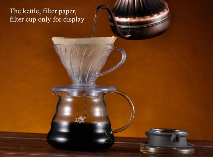 Diguo 360ml 12oz Glass Pour Over Coffee Sharing Pot - Buy Coffee ...