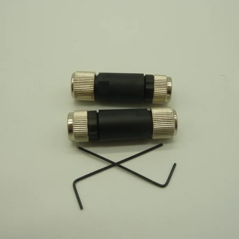 Ip67 Waterproof Female Panel Mount Pcb Contact M12 8pin Threaded Wire ...