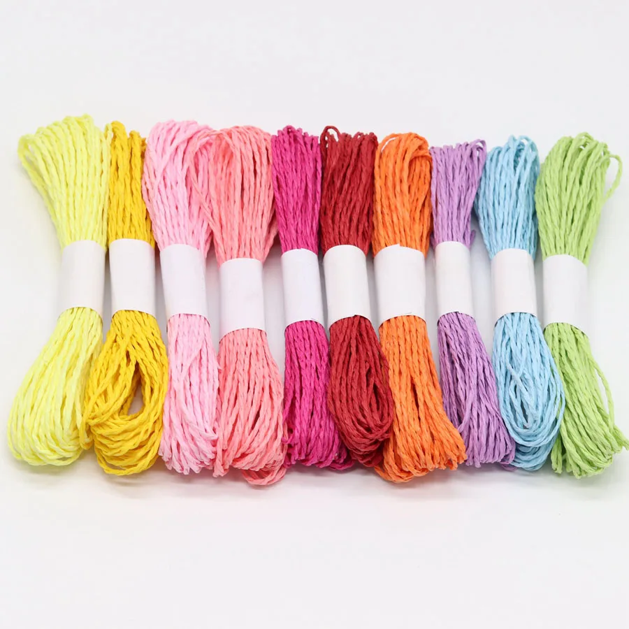 Coomamuu Benang Rajut Kertas Jerami Rafia Benang Tali Untuk Tangan Topi ...