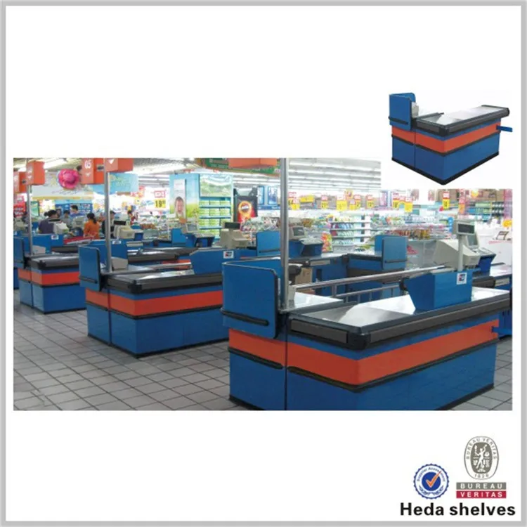 Stainless Steel Custom Fit Supermarket Billing Counters
