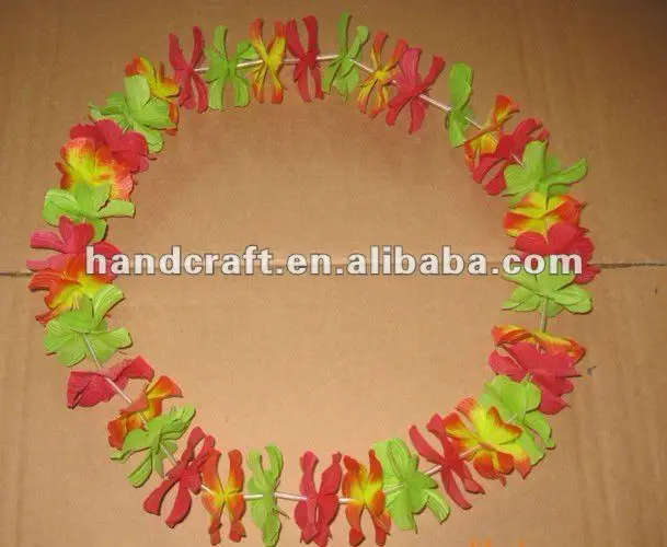 Hawaiian Flower Lei Garland - Buy Plastic Hawaiian Leis,Ribbon Lei ...