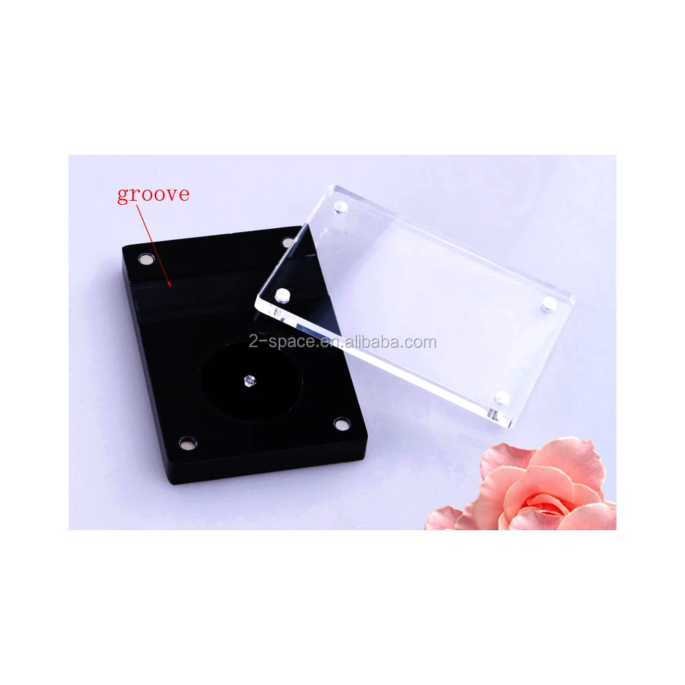 Customized Gems Packaging Case Plexiglass Loose Diamond Display Box ...