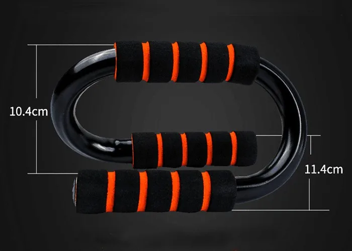 Gym Fitness Foam Padded S Shape Steel Push-up Bar Push-up Grips Push Up ...