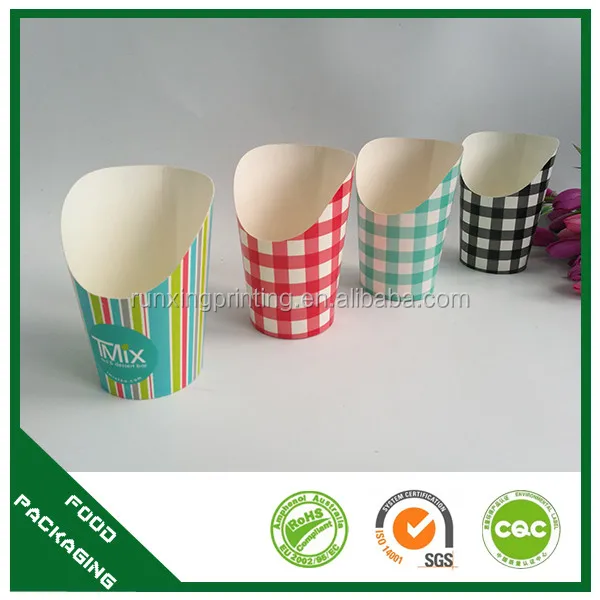 Disposable Waffle Crepe Paper Cup,Cheap Churros Holder Packaging,Custom ...