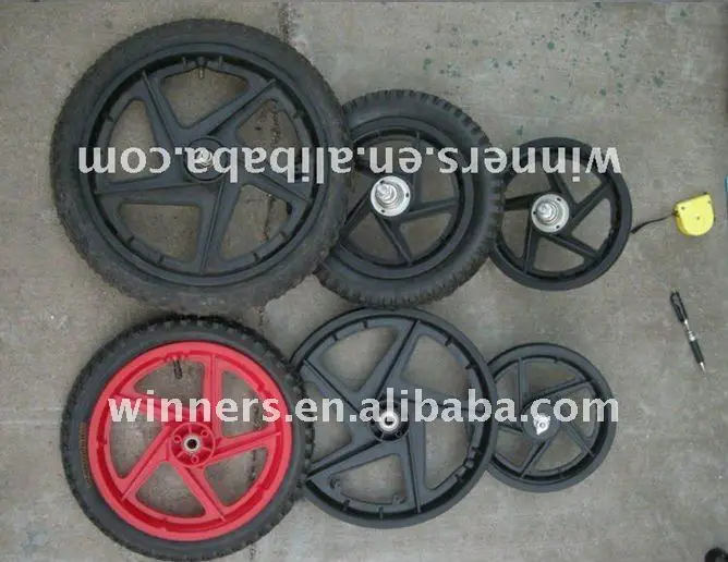 8 Spokes Bike Trailer Plastic Wheel 20" - Durable & Versatile