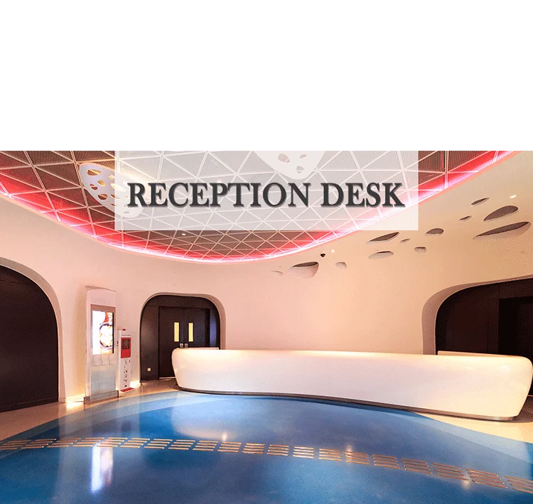 Artificial Marble Stone Reception Desks for Hotels & Offices