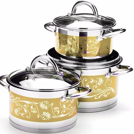 6pcs Kitchen Queen Surgical Stainless Steel Cookware Set