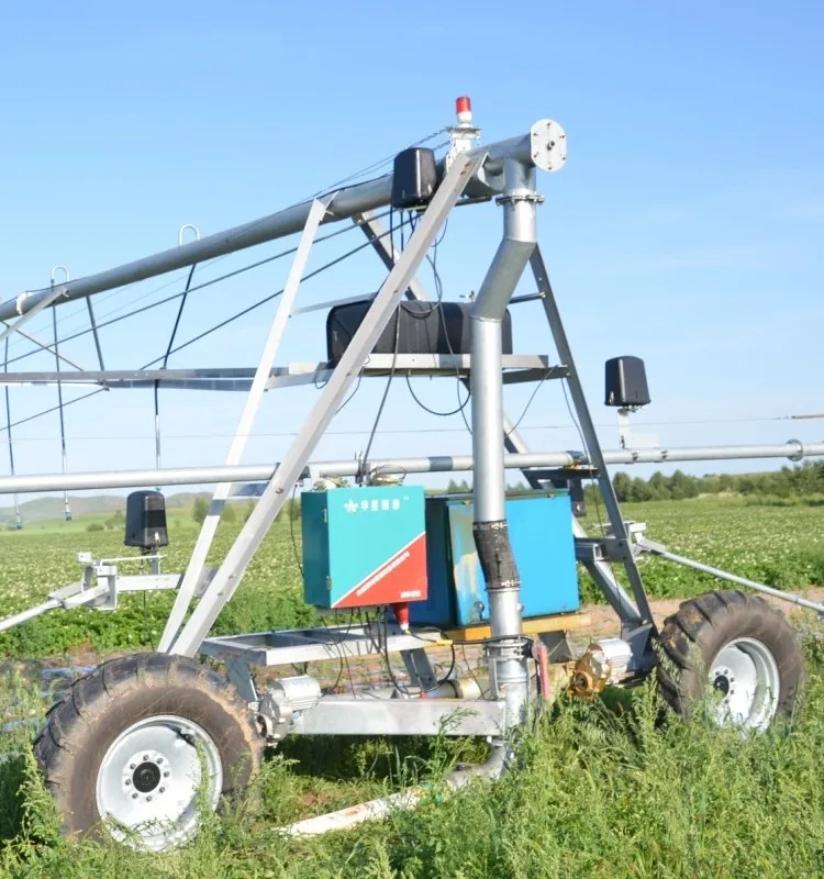 Agricultural Four Wheel Linear Pivot Irrigation System / Lateral Move ...