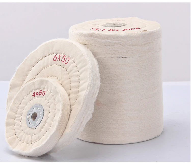 6" Extra Thick Spiral Cotton Wheel Sewn Cloth Polishing Buffing Cloth ...
