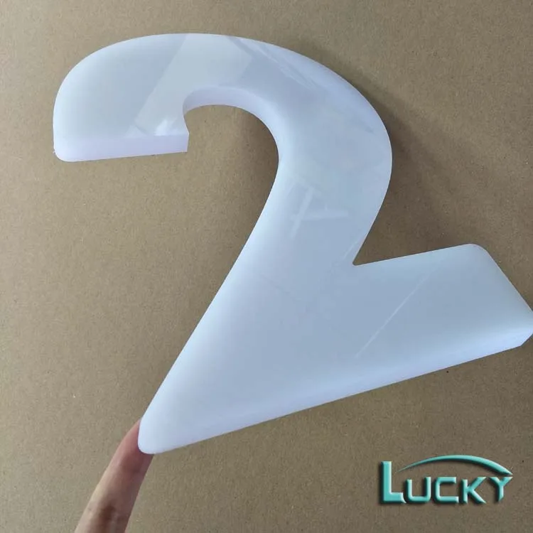 Glossy White Plastic 3D Acrylic Letters and Numbers