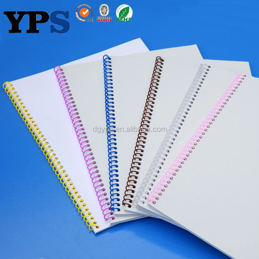 10mm Colorful Pet Plastic Binding Rings Binder Spiral Spring Binding ...