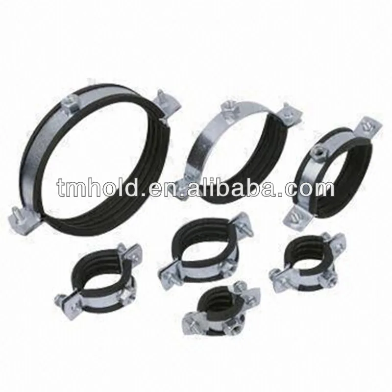 Pipe Clamp With Two Holes & Rubber,Rubber Clamp,Fixing Clamps For ...