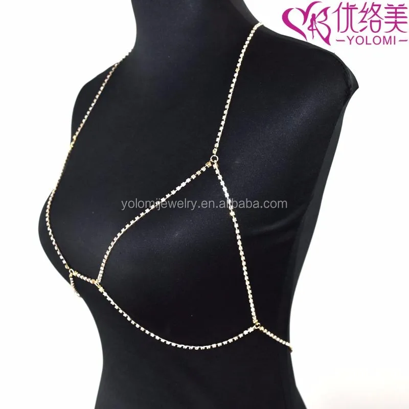 Diamond Bra Harness Bra Chain Body Chain Necklace Jewelry Rhinestone ...