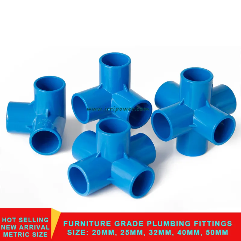 Plastic Connector PVC 6 Way Cross Fittings for Water Supply