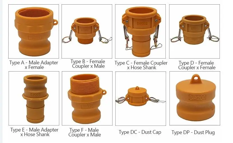 Nylon Pp Ss Quick Connector Flexible Camlock Plastic Coupling For ...