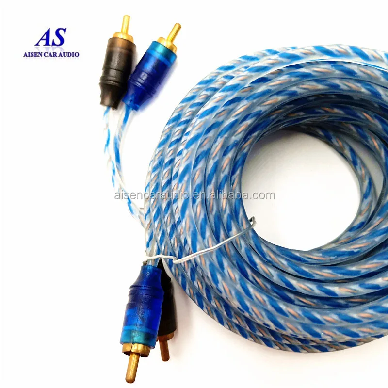 RCA Cable Car Audio 2 Channel Male to Male Twisted 18 ft RCA Cables ...