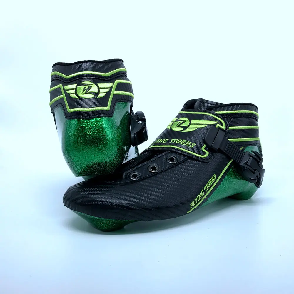 Sport New Green Carbon Fiber Speed Inline Roller Racing Colorful Boot ...