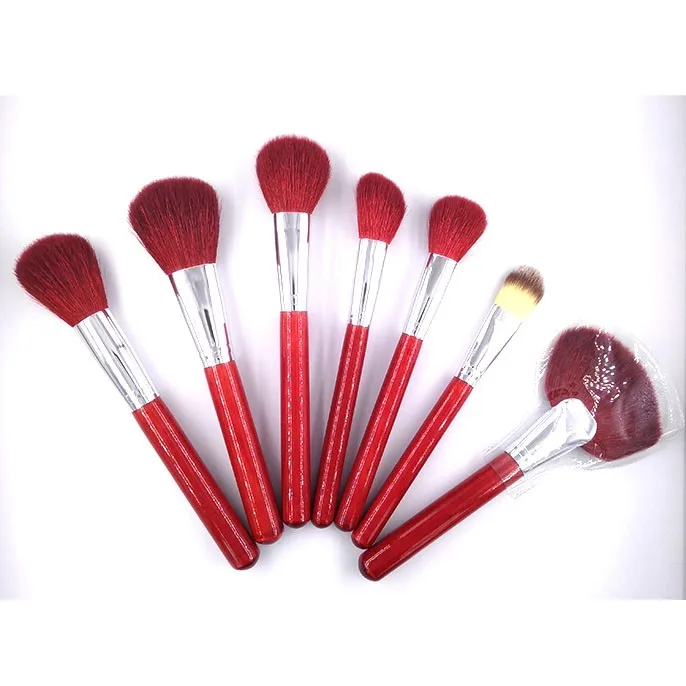 Custom 25pcs Red Makeup Brush Set Synthetic Hair Make-up Brushes - Buy ...
