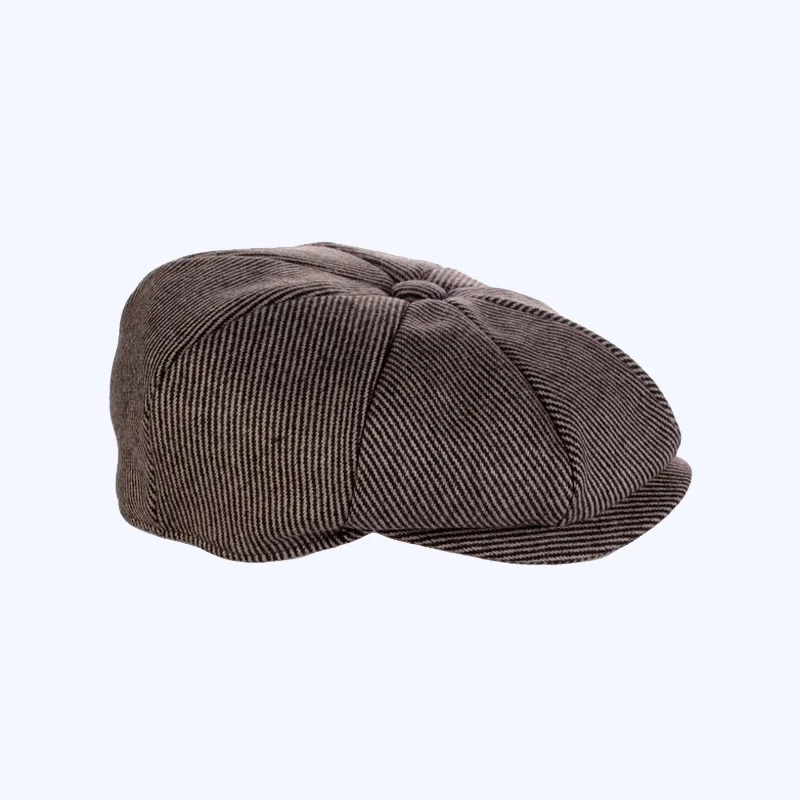 Men's Wearing Retro Vintage 8 Panel Cricket Irish Wool Tweed Gatsby Cap ...