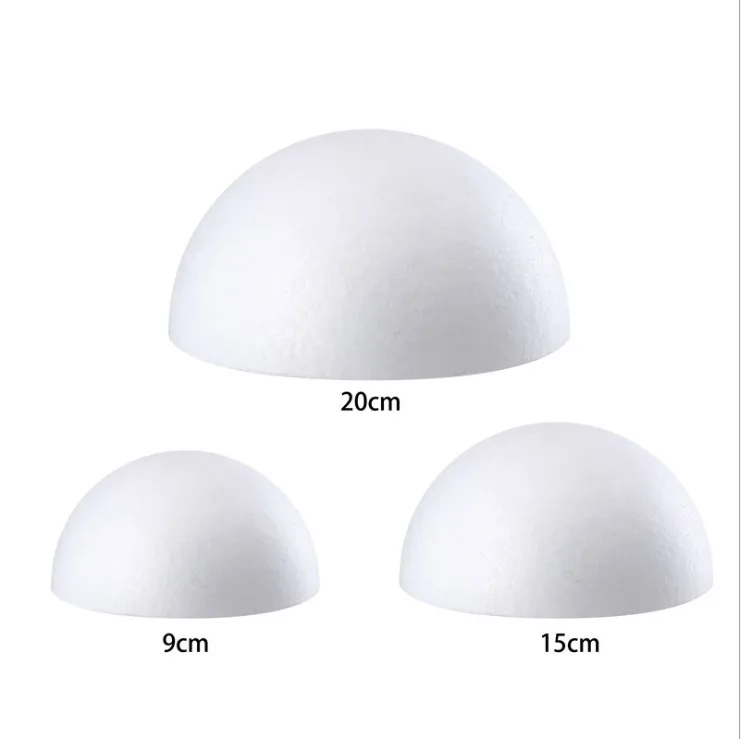 Mix Size Polystyrene Styrofoam Half Ball Craft Ball For Christmas ...