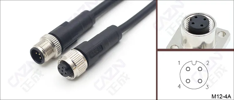 3 4 5 Pin Ethernet Profibus Cable M12 Connector - Buy Profibus Cable ...