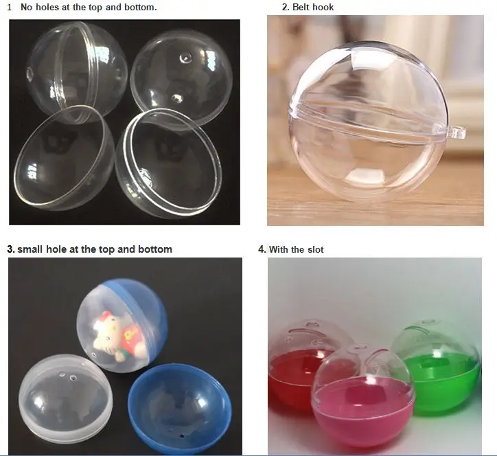 Hot Sale Smooth Colorful Plastic Capsule Ball - Openable