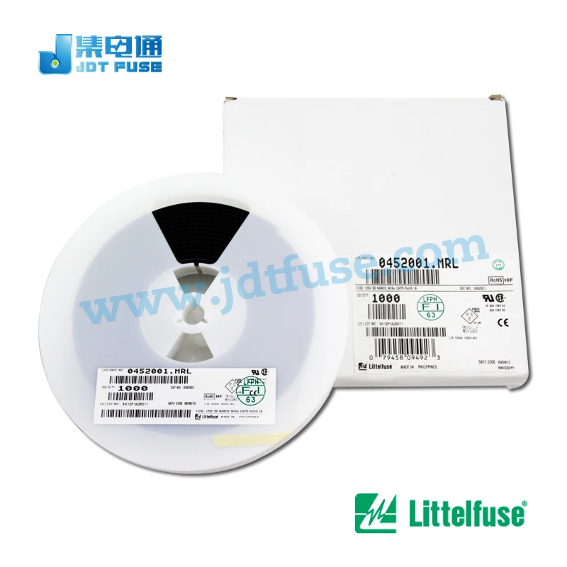 Littelfuse componente electrónico 0452001.MRL Nano fusible 1A 125 V ...
