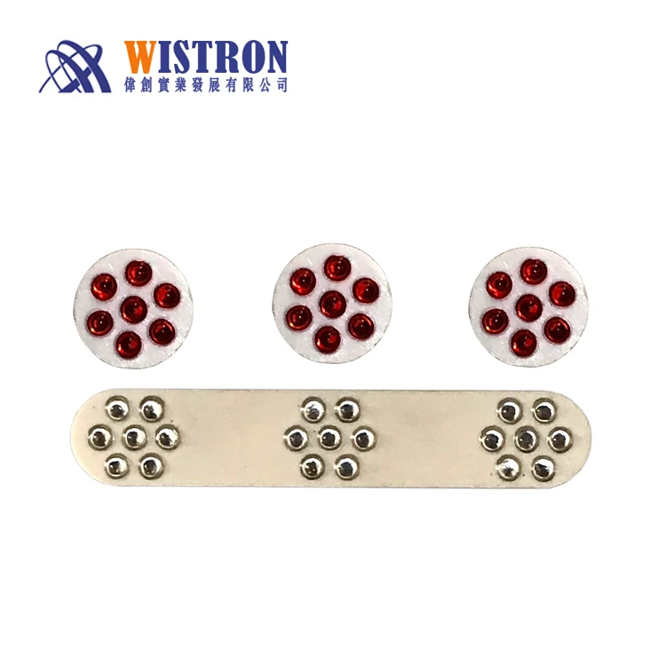 Yellow White Red 43 Glass Beads Cat Eye Reflector High Reflective Glass ...