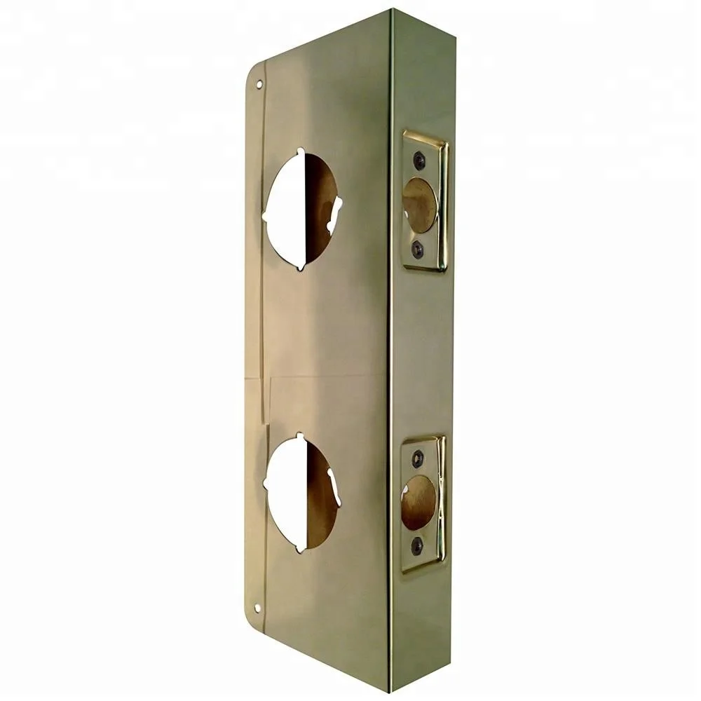 Satin Steel Wrap-around Door Reinforcement Plate For Cylindrical Door ...