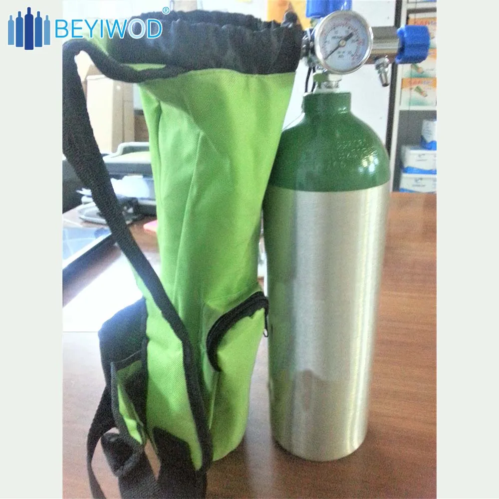 DOT3AL M6 Size Aluminum Oxygen Cylinder - 1L Medical Tank