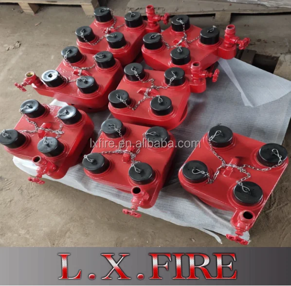 Red Yellow 4-way Fire Hydrant Valve Cheap Portable Brass Firefighting ...