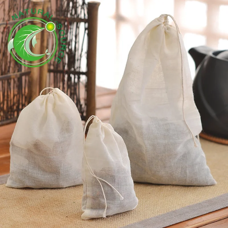 8.5*10cm High Quality Chinese Reusable Drawstring Cotton Gauze Filter ...