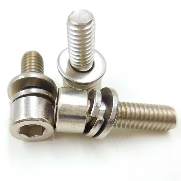Hexagon Socket Allen Head Cap Screw Bolt Din912 With Flat Spring Washer ...