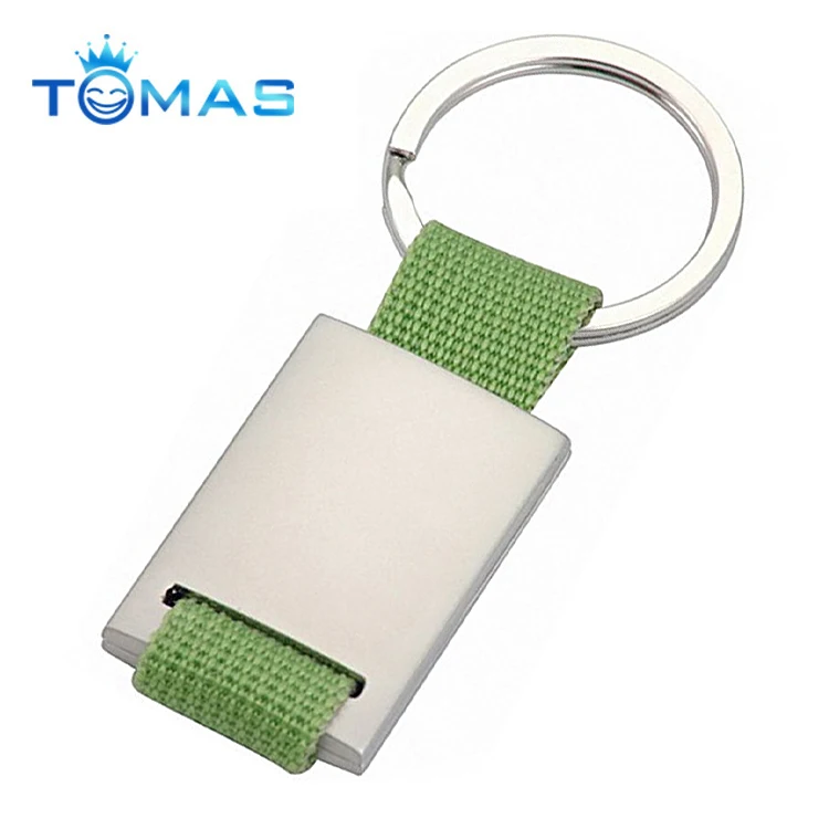 Plain Design Nylon Strap Key Chain Metal Corporation Gift Key Ring ...